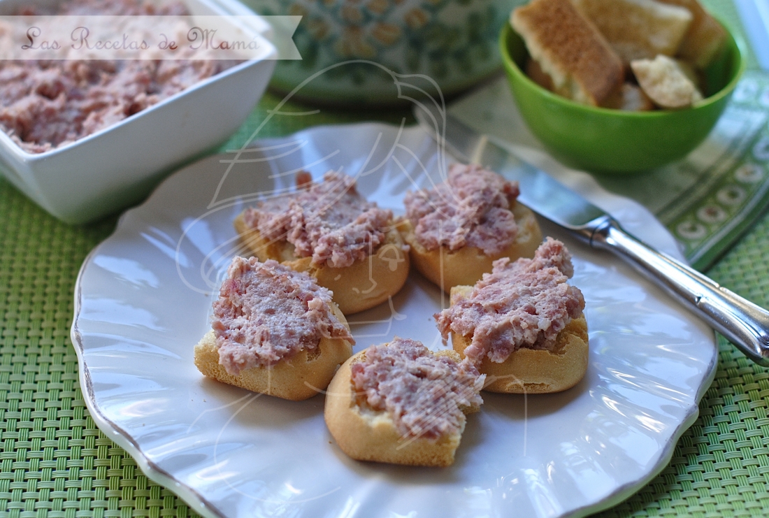 Paté de jamón y queso | Las Recetas de Mamá