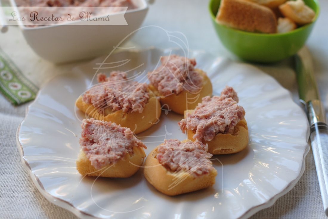 Paté de jamón y queso | Las Recetas de Mamá