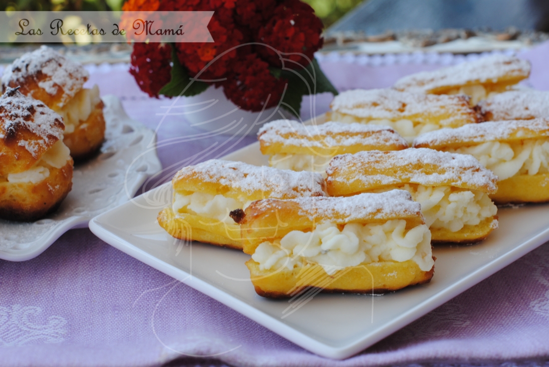 Petit choux o relámpagos de nata | Las Recetas de Mamá